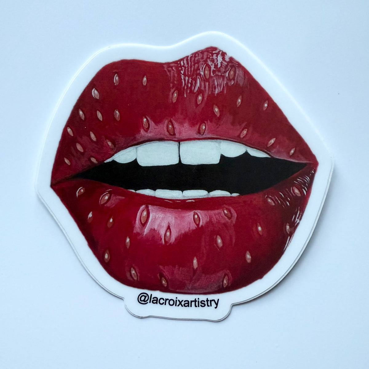 Strawberry Lips Vinyl Sticker – 3” Waterproof & Weatherproof | Fun Fru ...